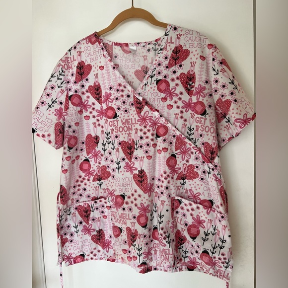 just be | Tops | Get Well Soon So You Caught A Bug Lady Bug Scrub Top ...